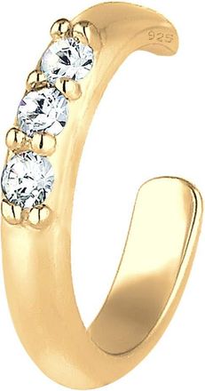 Elli Ohrringe Damen Single Earcuff mit Kristalle in 925 Sterling Silber vergoldet