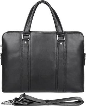 Generic Porte-documents en cuir pour hommes sac &agrave; main daffaires 15,6 pouces sac pour ordinateur portable homme bureau dossier dossier sac &agrave; bandouli&egrave;re, Noir