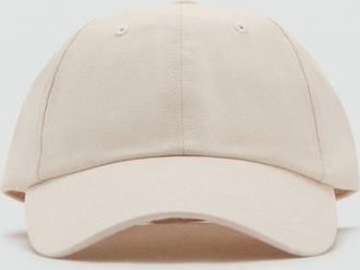 Mango Casquette unie en coton &eacute;cru - Femme - Taille unique - MANGO