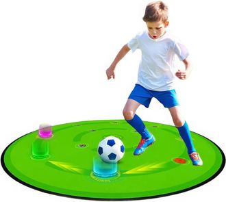 Generic Reaktionstrainingsmatte Mit Lichteffekten F&uuml;r Fu&szlig;ball, 1,4 M Gro&szlig;e Fu&szlig;ball-meistermatte, Beweglichkeitstrainingsteppich Mit 13 Reaktionstrainingslicht