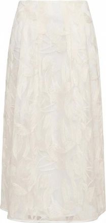 PESERICO Femme, Jupes, Blanc, Taille: 40 FR Jupe Midi Bimati&egrave;re