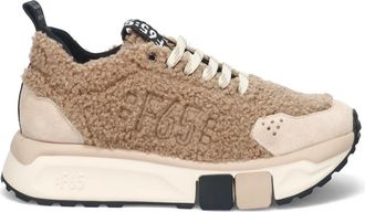 Fabi Femme, Chaussures, Beige, Taille: 39 EU Baskets Beige en Tissu Teddy