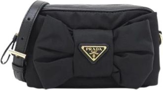 Prada Sac bandouli&egrave;re Pre-owned Tessuto Fiocco - Femme - Pre-owned - Noir - Taille: ONE Size