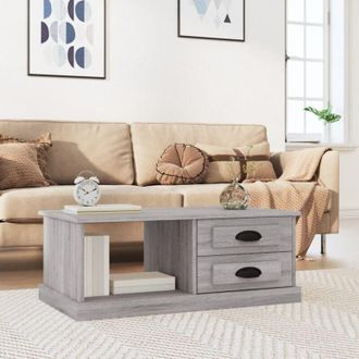 vidaXL Table basse Sonoma gris 90x50x35 cm Bois ding&eacute;nierie vidaXL