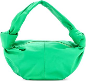 Bottega Veneta Double Knot Leather Mini hobo bag - Gr&uuml;n