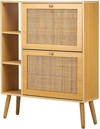 Nordlys Nordlys - Meuble Entrée a Chaussures Rotin 2 Tiroirs