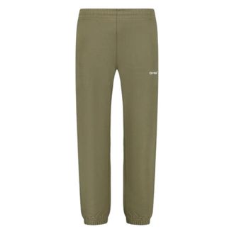 Off-white Off-white Wave Diag Slim Shortened Sweatpant Armeegr&uuml;n