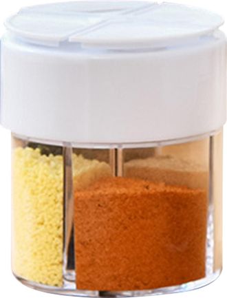 Generico Salz- und Pfefferdosen | Salzbehälter mit Deckel und 4 Fächern, Salz- und Pfefferstreuer für Reisen Camping und Restaurants