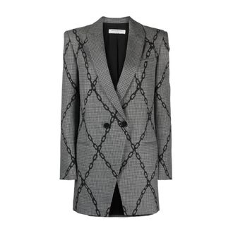 Philosophy di Lorenzo Serafini Blazer mit Kettenmotiv-Print - - Jackets - Damen - Grau - M