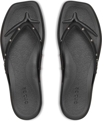 Crocs Zehentrenner Crocs Miami Studded Flip 211471 Schwarz