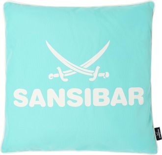 Sansibar Sylt Dekokissen »Outdoor Kissen (1 Stück), Dekokissen Logodruck, 45x45 cm, mit Kissenfüllung, Wasser- und schmutzabweisend«, in- und Outdoor geeignet 