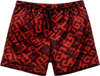 GCDS Gcds, Homme, Maillots de bain, Rouge, Taille: M Monogram Swim Shorts