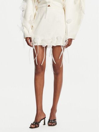 Rotate Minirock 3D Lily 113884857 Écru Regular Fit