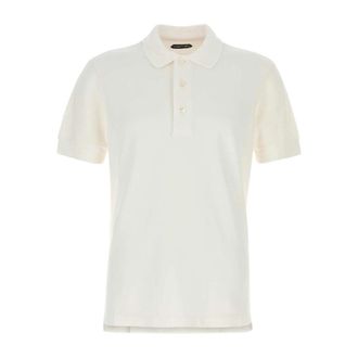 Tom Ford Piquet Polo Shirt - - Tops - Herren - Wei&szlig; - L
