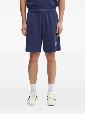 Sporty & Rich Hotel Eden Roc Shorts mit Logo - Blau