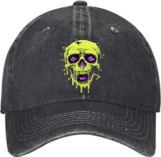 Generic Chapeau De Soleil Visage Effrayant Chapeau De Sport D&eacute;contract&eacute;e Casquette Trucker Classique Casquette De Baseball pour Entra&icirc;nements Quotidien Sports