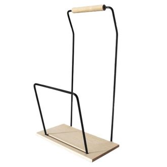 side by side Zeitungsst&auml;nder - Newspaper Boy - schwarz - H43 x B25 x T18 cm