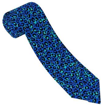 Generic Cravate Pour Hommes Imprim&eacute; L&eacute;opard Bleu Clair Fine Tie Formelle Cravates Homme Pour Affaires F&ecirc;te Mariage