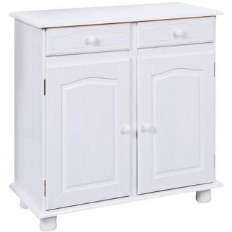 Inter Link SAS Buffet 2 portes et 2 tiroirs en pin massif blanc - RISOUL