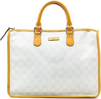 Gucci Hobo Bags - GG Supreme Satchel - Gr. unisize - in Wei&szlig; - f&uuml;r Damen