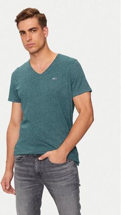 Tommy Jeans T-Shirt Jaspe DM0DM09587 Grün Slim Fit