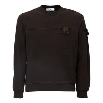 Stone Island Homme, Sweatshirts et sweats &agrave; capuche, Brun, Taille: S SweaT-shirt col rond