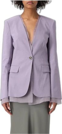 Pinko Blazer in Leinenmischung - - Jackets - Damen - Lila - S