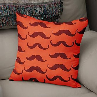 Bonamaison Le Jardin du Lin Kissen Zierkissenbezug Kissenbezug, Orange & Bordeaux Dekoration, Für Zuhause Autos Büro Sofa Wohnzimmer Couch Schlafzimmer Dekor, 50