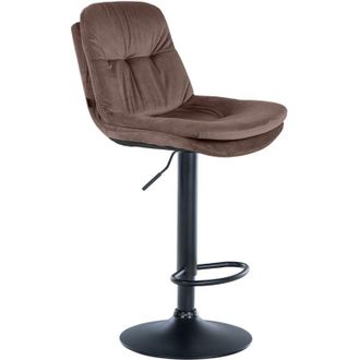 Clp Barhocker Laurel Samt braun Metall matt schwarz
