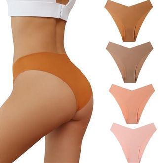 Generic Culottes de bikini pour femmes - Sous-v&ecirc;tements extensibles sans couture - Sous-v&ecirc;tements invisibles et respirants - Coupe en V - Hipster dentra&icirc;nemen
