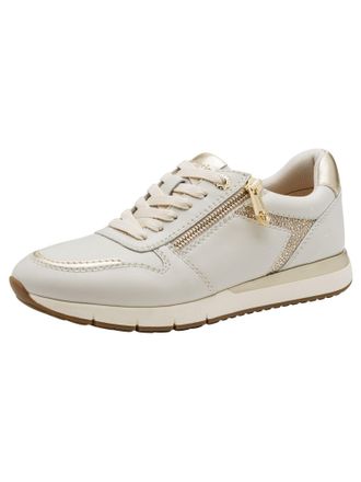 Tamaris Comfort Damen Sneaker flach Rund mit Rei&szlig;verschluss, Wei&szlig; (Offwhite), 41 EU