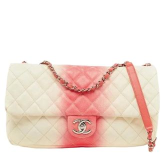 Chanel Sac &agrave; bandouli&egrave;re Pre-owned Classic Flap Jumbo - Femme - Pre-owned - Blanc - Taille: ONE Size