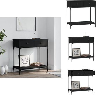 vidaXL Table console noir 75x34,5x75 cm bois dingénierie - Table Console - Tables Console - Bout De Canapé - Table De Couloir