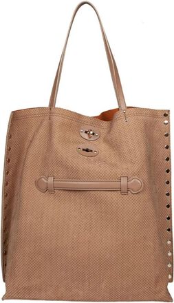 Zanellato Femme, Sacs, Beige, Taille: ONE Size Amoretto M Leather Tote Bag
