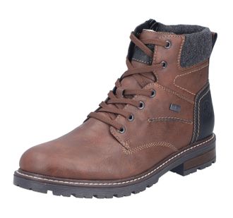Rieker Winterstiefelette RIEKER, Herren, Gr. 40, braun (dunkelbraun), Lederimitat, Schuhe Winterstiefelette, mit Schaftpolsterung, Topseller