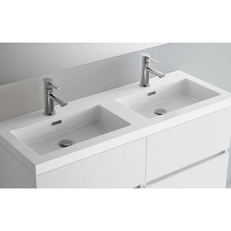 Cygnus Bath Cygnus Bath - Salgar Waschtisch toscana 1205 doppelt mineralguss WEI&szlig; 1205 x 50 x 460 mm