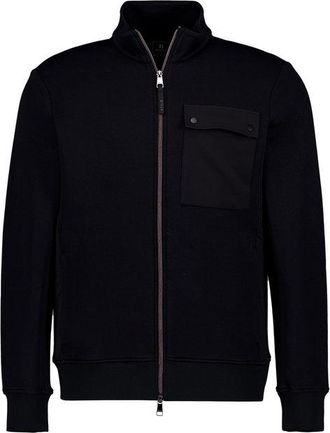 Boggi Milano Herren Sweatjacke schwarz unifarben