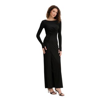 Twinset Robe Maxi Drap&eacute;e - Femme - Robes - Noir - Taille: 36 FR