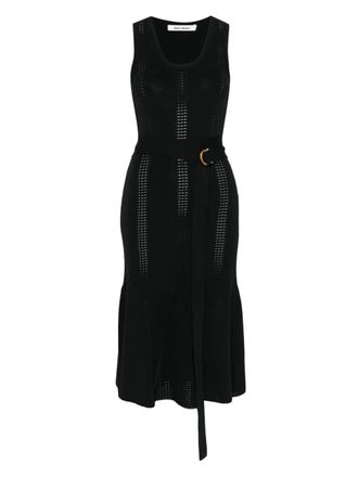 Wales Bonner Gestricktes Dusk Kleid - Schwarz