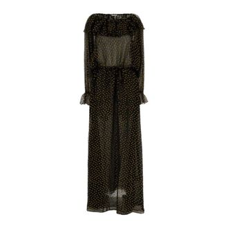 Bode Besticktes Seidenmisch-Stadionkleid - - Dresses - Damen - Braun - S