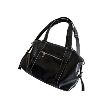 Generic Sac en cuir de qualit&eacute; sup&eacute;rieure, sac de travail &agrave; bandouli&egrave;re de grande capacit&eacute;, noir, 40 x 30 x 14 cm, plusieurs poches, bandouli&egrave;re r&eacute;glable