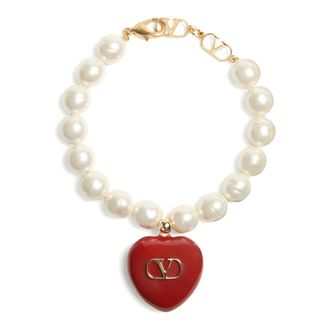 Valentino Garavani Coeur Royal Armband - - Accessories - Damen - Rot - S