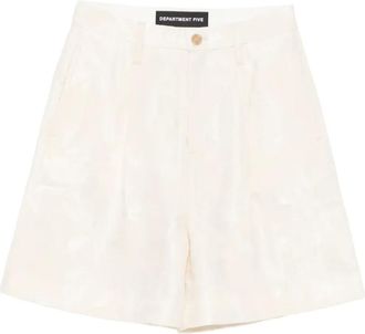 Department Five Department Five, Femme, Shorts, Blanc, Taille: 38 FR Pleated Bermuda Chino