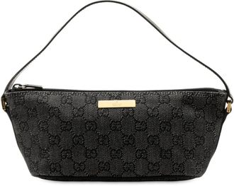 Gucci Hobo Bags - GG Denim Boat - Gr. unisize - in Grau - f&uuml;r Damen