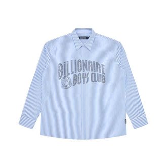 Billionaire Boys Club Chemise &agrave; Logo Arche en Strass Ray&eacute;e - Homme - Chemises - Bleu - Taille: S