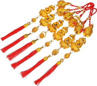 Pretyzoom 6 Stücke Chinesische Neujahrsdekoration Fu Schlangen-Charm- Für Feng Shui Heimdekorationen