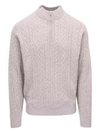 Peter Millar Pullover mit Zopfmuster - Nude