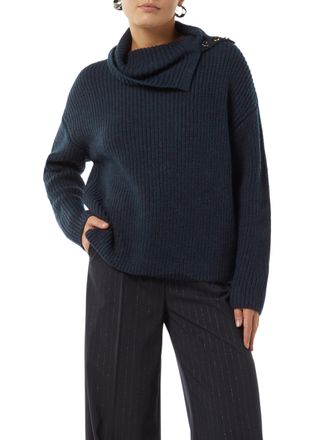 Comma Rollkragenpullover mit Zierkn&ouml;pfen