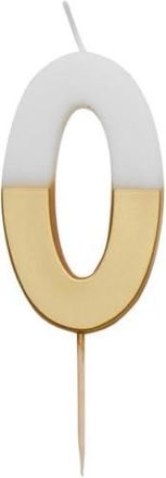 Talking Tables Weiß und Gold Nummer 7 Kerze für Kuchen | Prämie-Qualität Kuchendekoration | Für Kinder, Erwachsene, 7., 70. Geburtstag, Jubiläum, Meilenstein