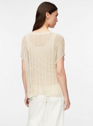 Comma Kurzarmpullover Accessories Poncho aus Viskosemix mit Glitzergarn